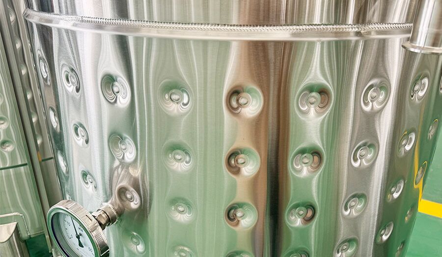 Dimple Jacket in Fermentation Tank